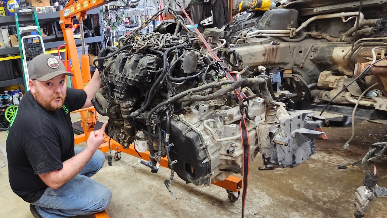 Removing the engine and transmission from this Totaled 2016 Ford Escape ...