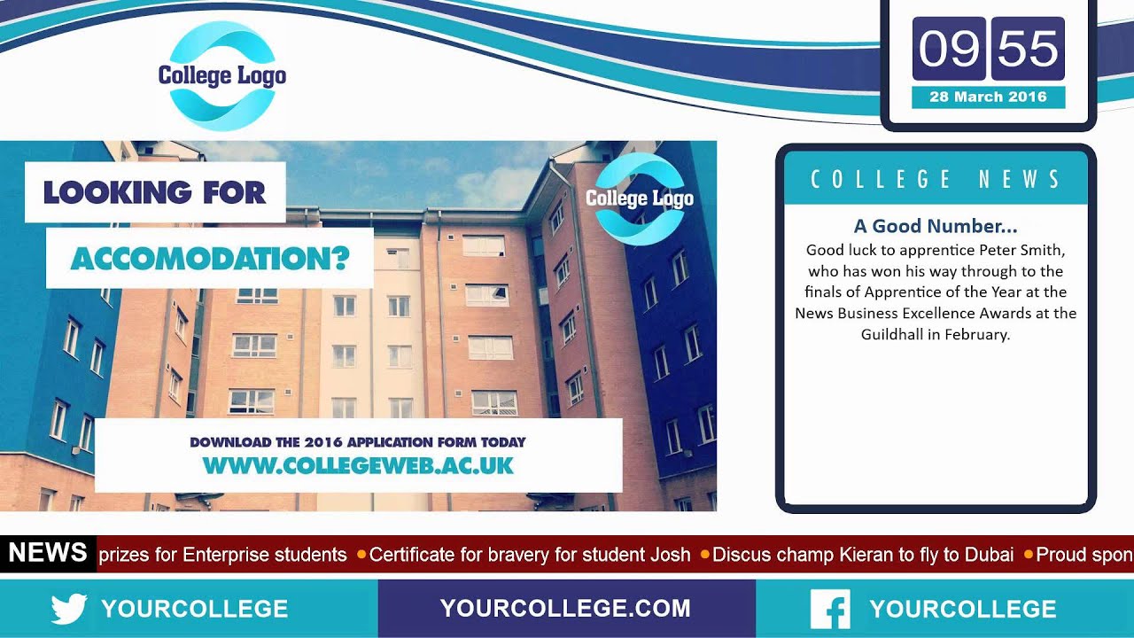 Sample digital signage presentation - YouTube