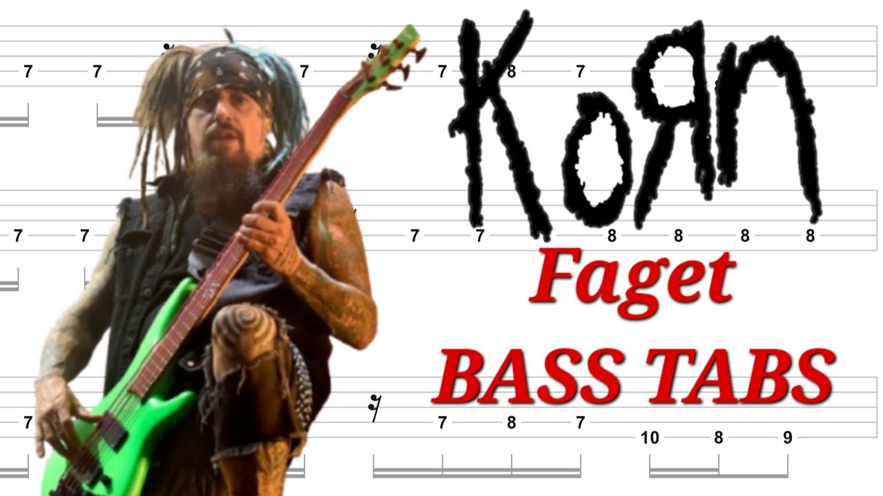 Korn - Faget BASS TABS | Cover | Tutorial | Lesson - YouTube