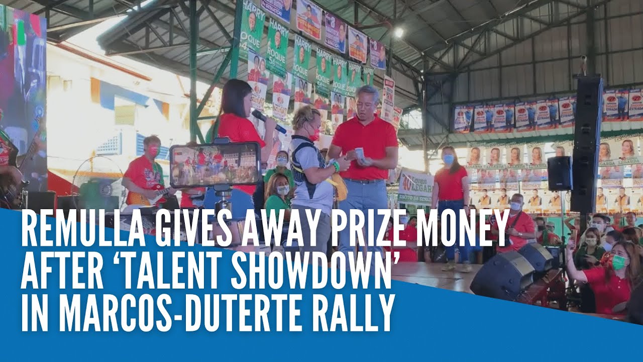 Remulla gives away prize money after ‘talent showdown’ in Marcos ...
