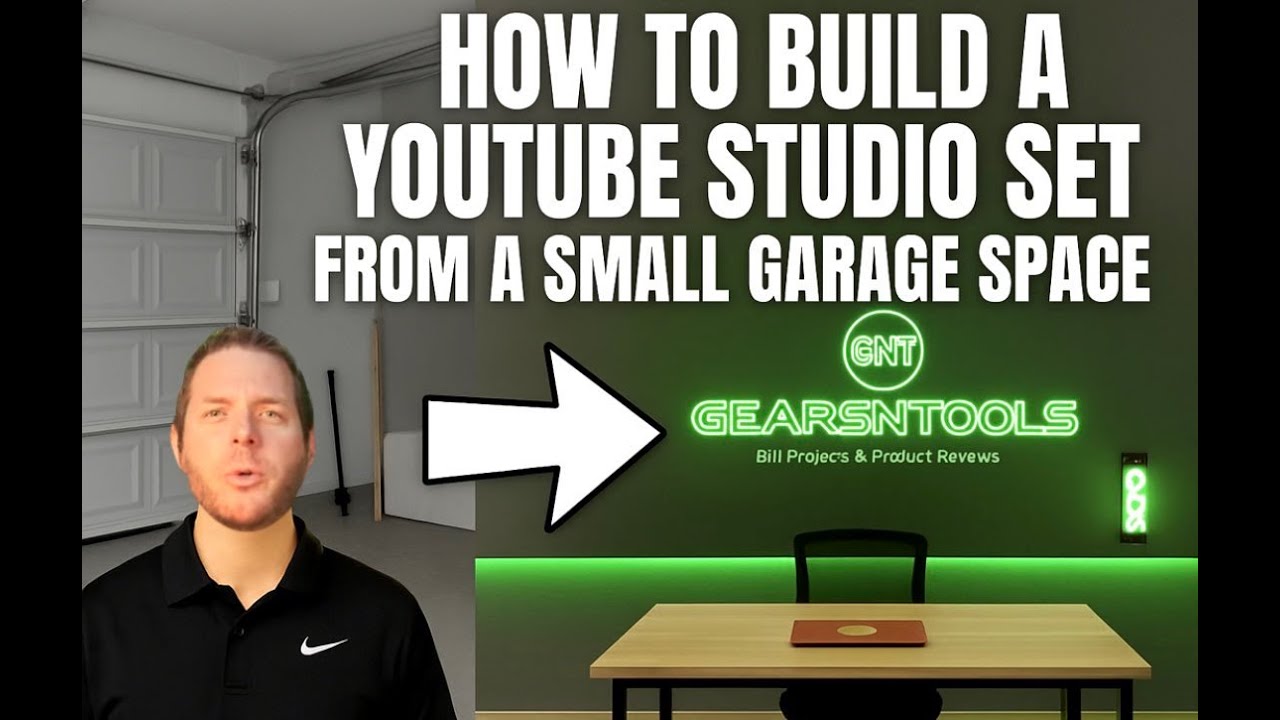 How To Build A YouTube Studio Set From A Small Garage Space - Step By ...