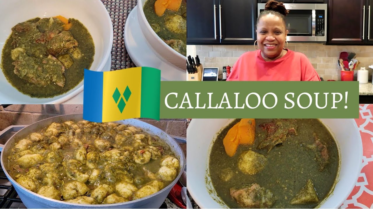 Callaloo Soup with Pigtail, Smoked Turkey, Dumpling, & Provision! - YouTube