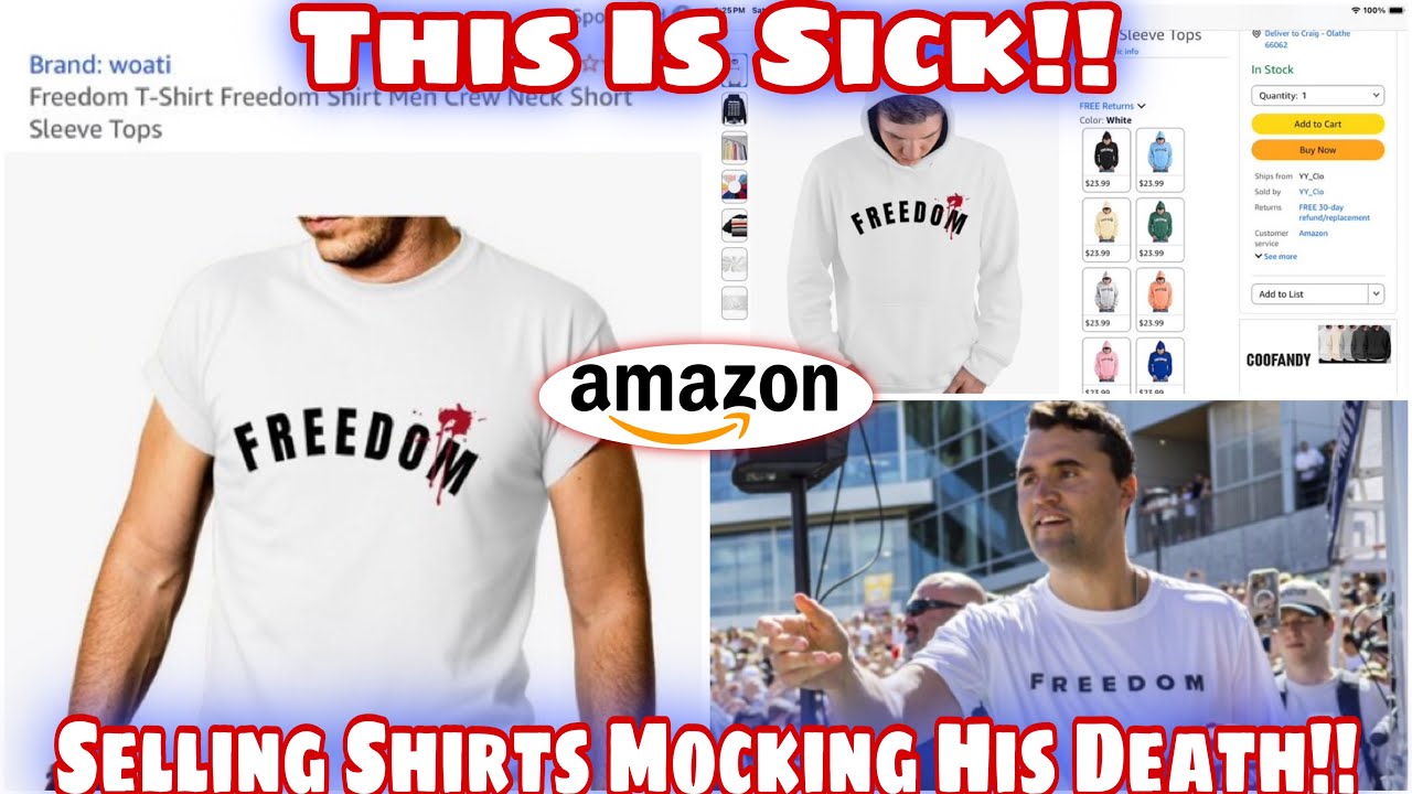 Amazon Selling Shirts Mocking Charlie Kirk !!! - YouTube