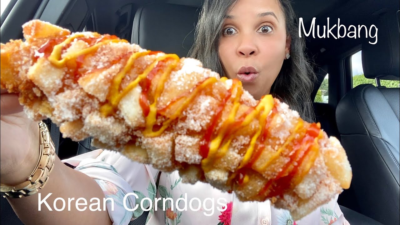 KOREAN CORN DOGS MUKBANG | MYUNGRANG HOT DOG 모짜렐라핫도그 - YouTube