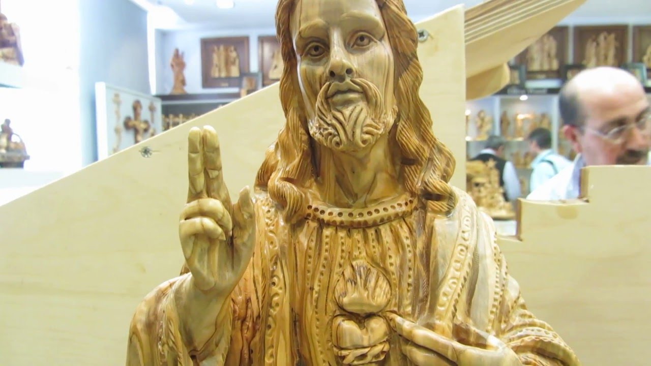 Bethlehem Nativity Souvenirs - a famous Olive Wood Hand Carvings - YouTube