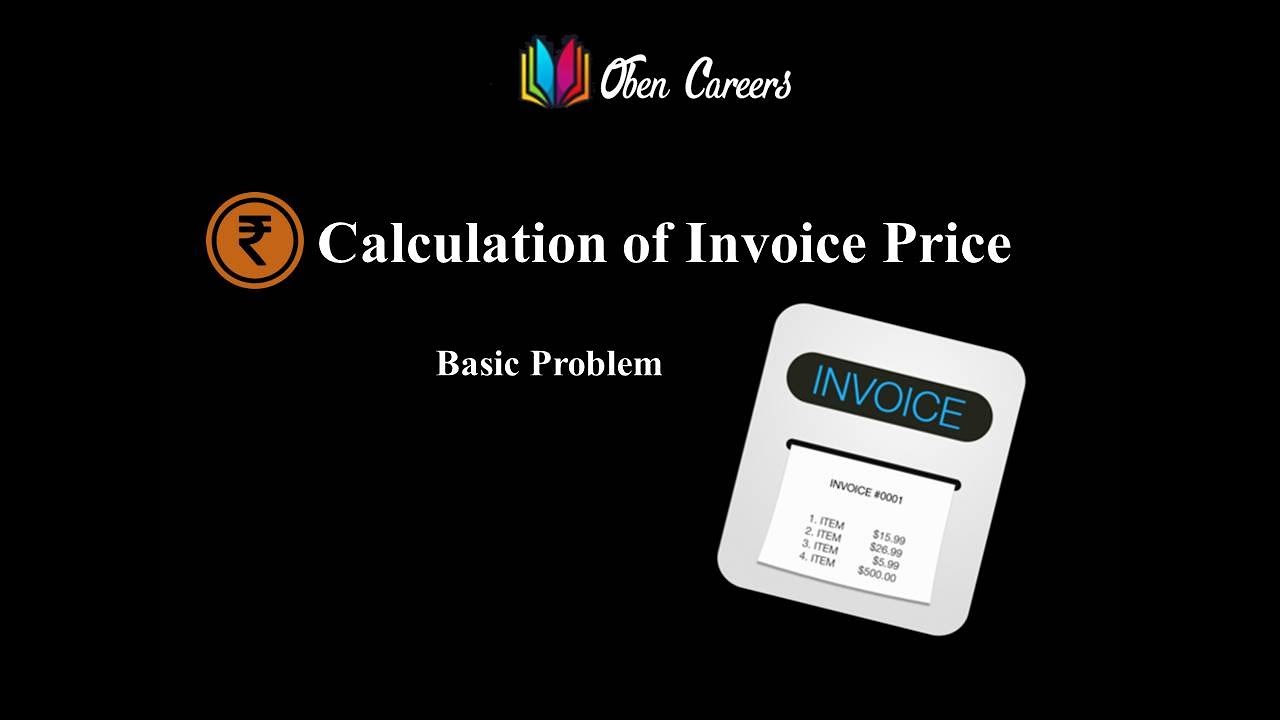 calculation of invoice price - YouTube