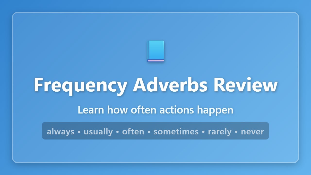Learn Frequency Adverbs Easily | Always, Usually, Often, Sometimes ...