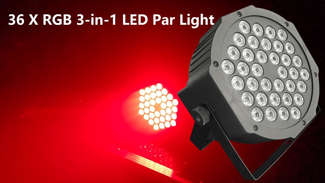36 X RGB 3-in-1 LED Par Light - YouTube