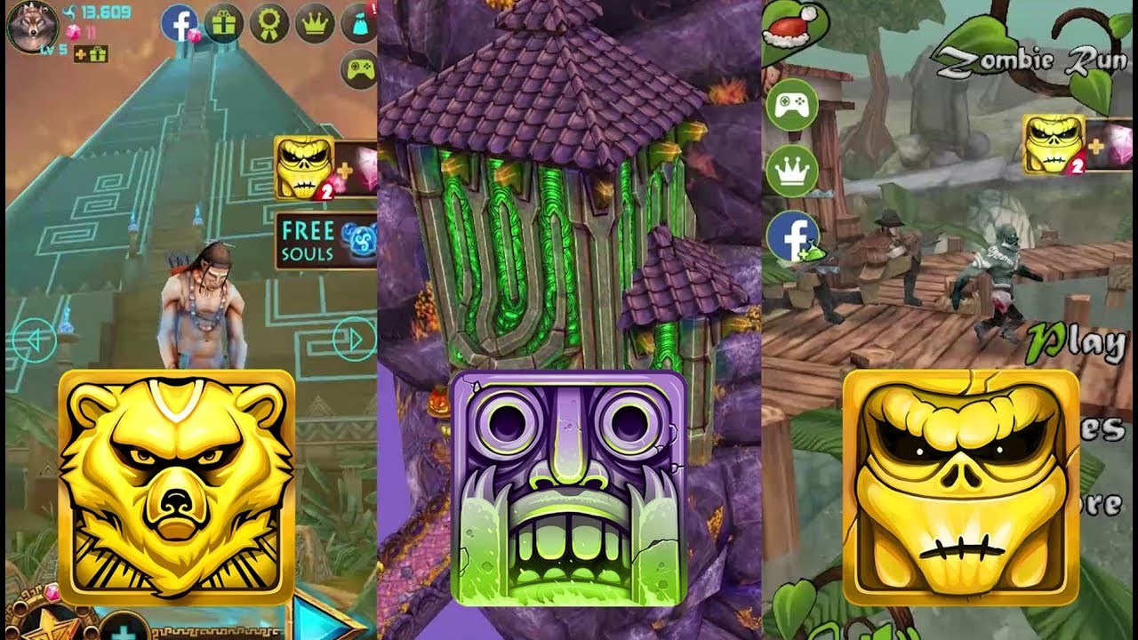 Spirit Run Vs Temple Run 2 Spooky Summit Vs Zombie Run HD - Endless Run ...