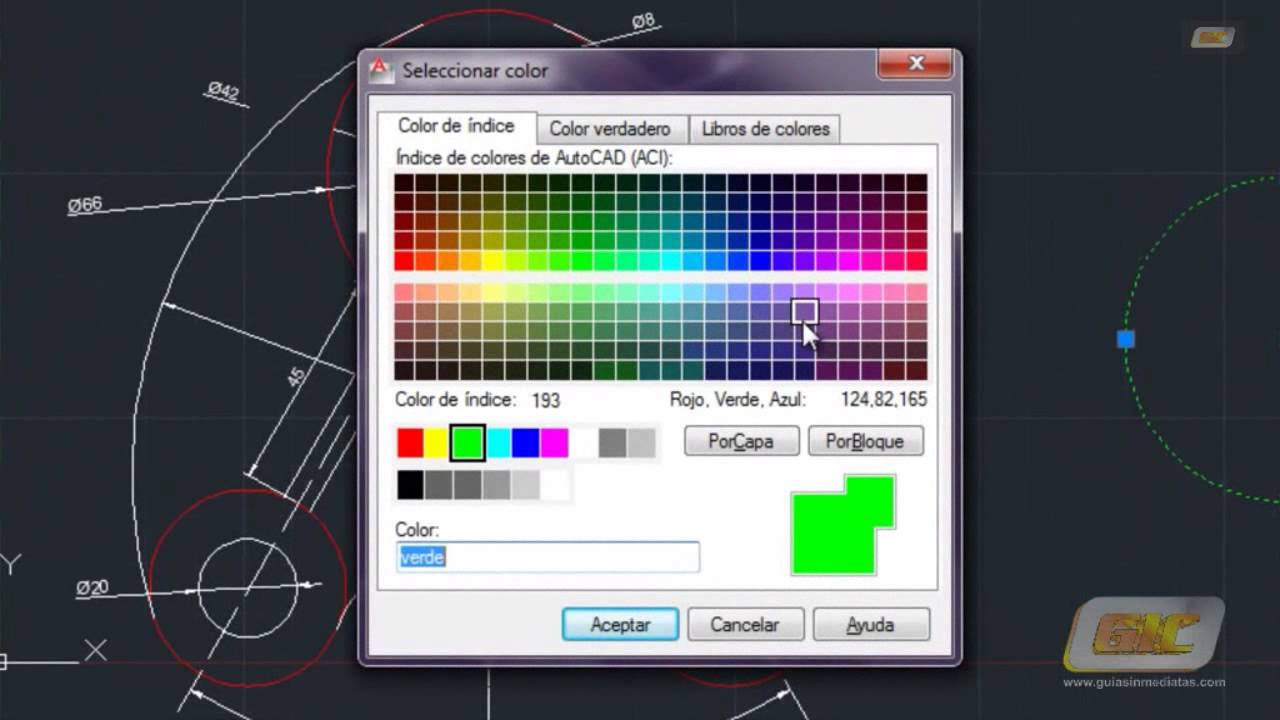 Autocad 2015. Tema 7.1 Propiedades de los objetos: Color - YouTube