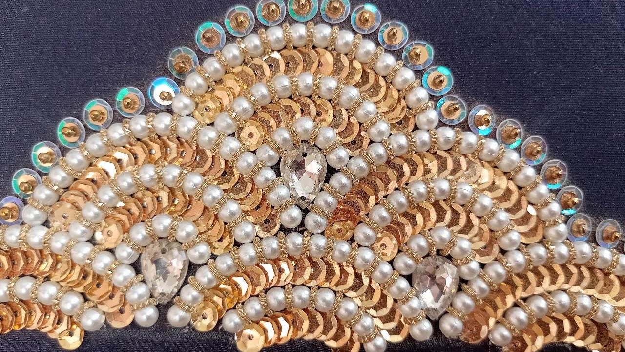 Heavy border design | Stars ⭐ and pearls 🪩 design | Magical hand - YouTube