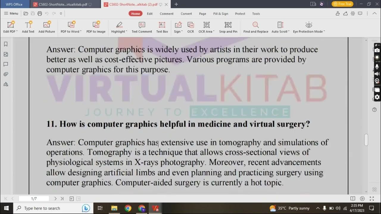 Cs602 Computer Graphics Short Notes Chapter 1 Download Available Virtual Kitab Vu