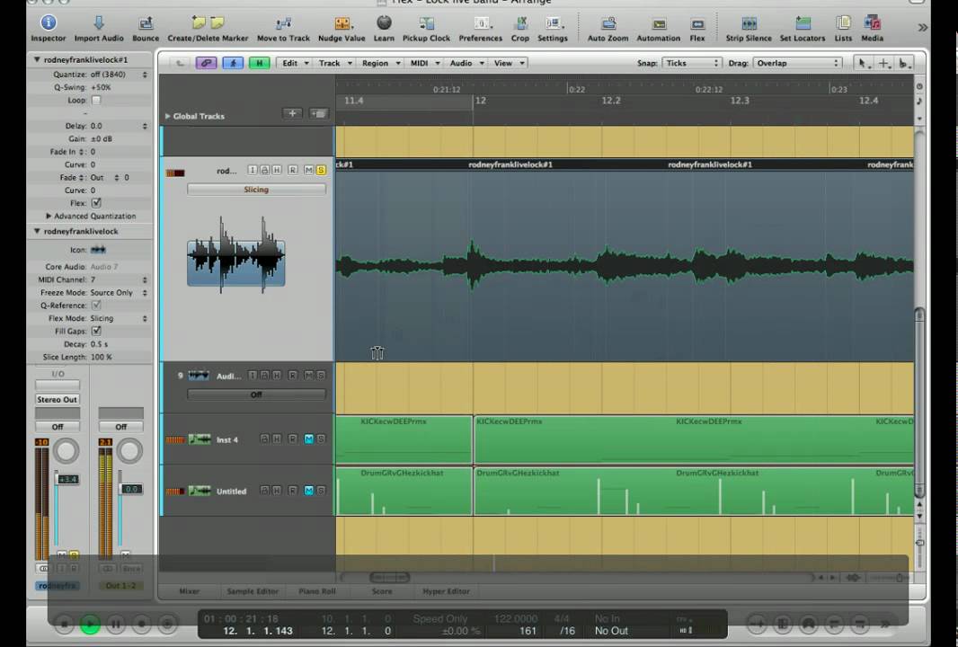 Logic Pro 9 - Flex Audio (lock tempo to grid) - YouTube