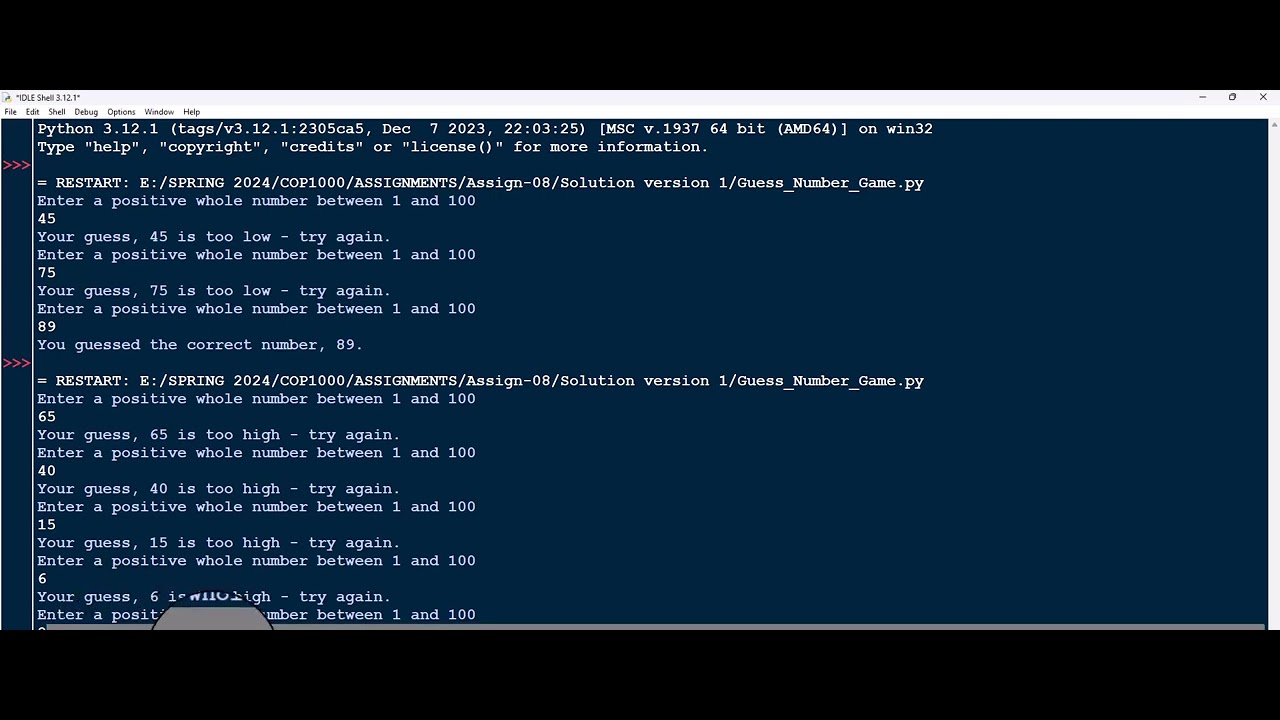 Guessnumberpythonpart2 Youtube