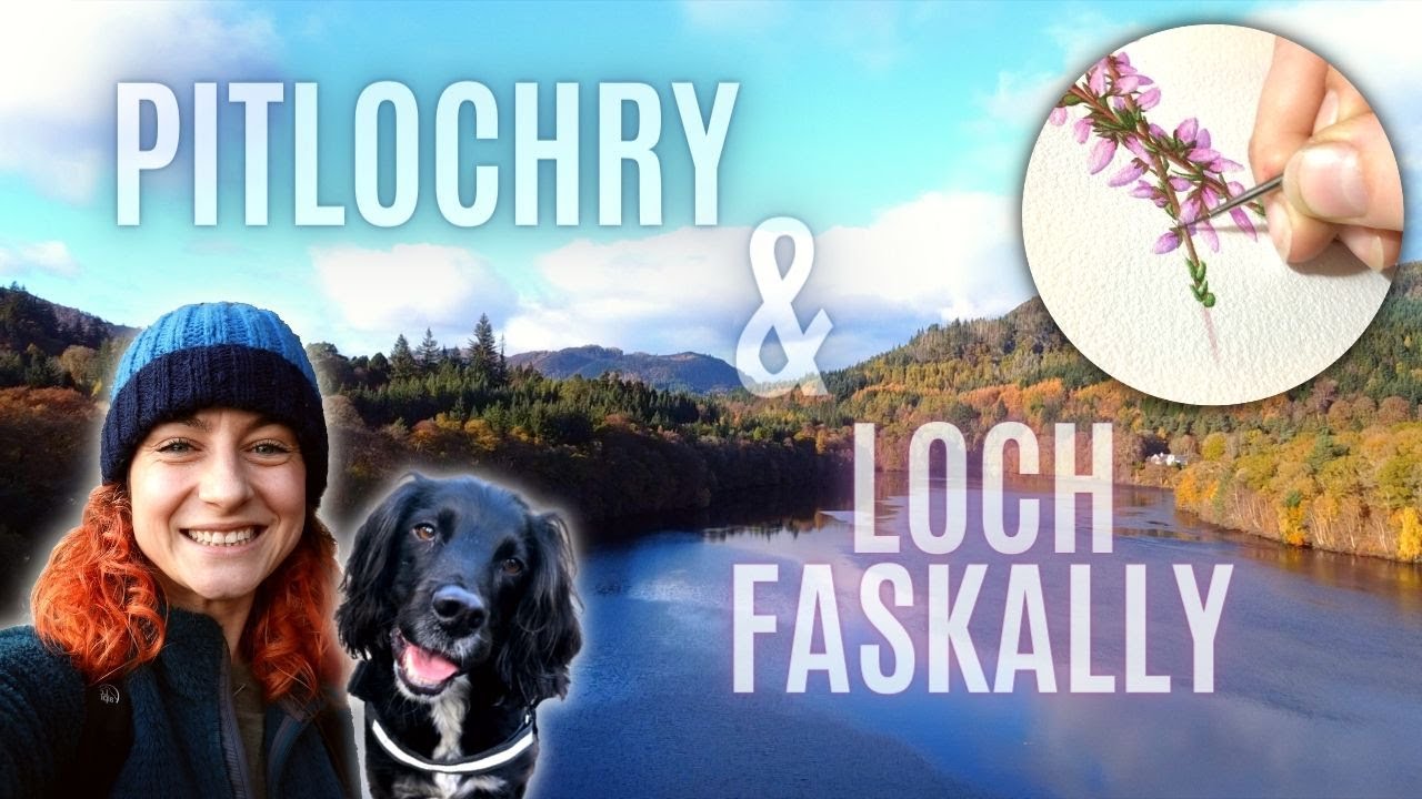 LOCH FASKALLY WALK | Pitlochry, Scotland | Painting Scottish Heather in ...