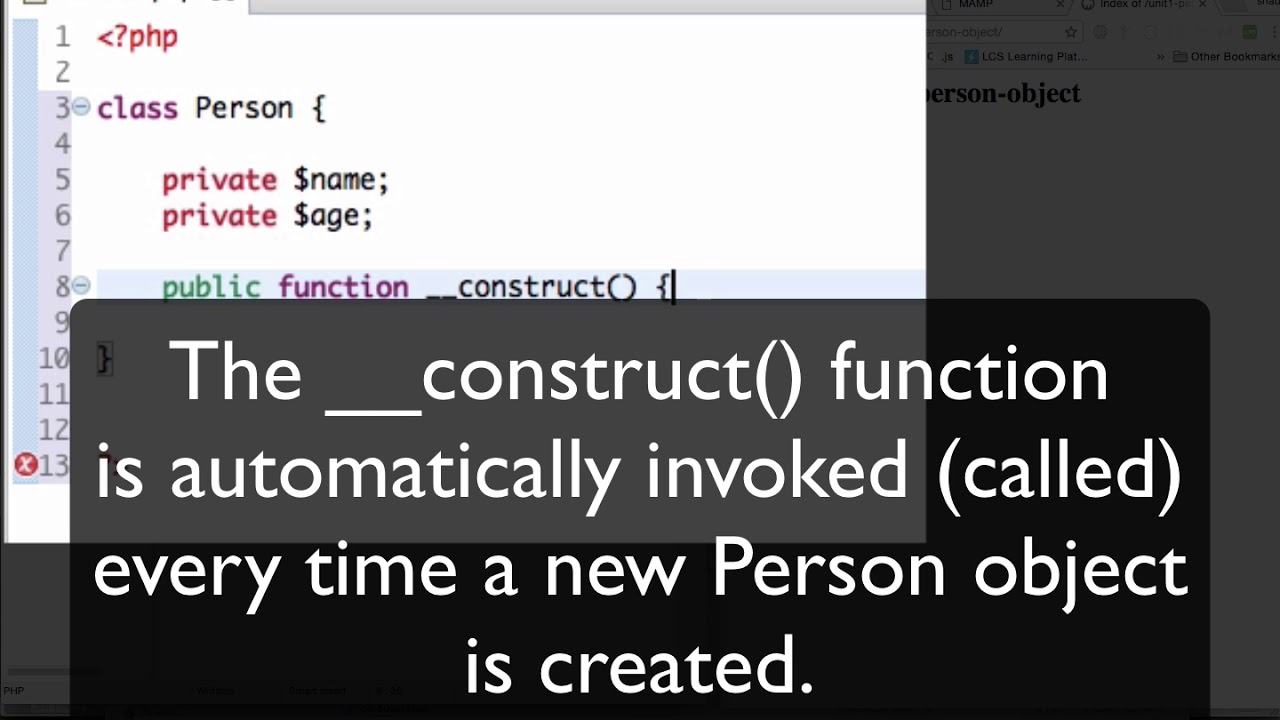 Activity 1 Part 2b Object Oriented Programming In Php Person Class 7399