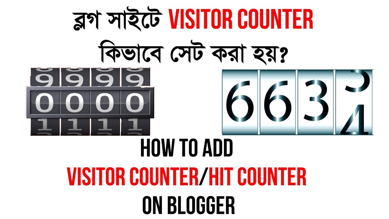 How to add Visitor Counter or Hit Counter on Blogger 👩‍💼📶 - YouTube