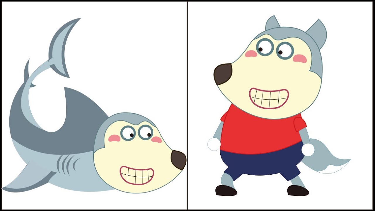 Wolfoo Shark All Characters Animal Version - YouTube
