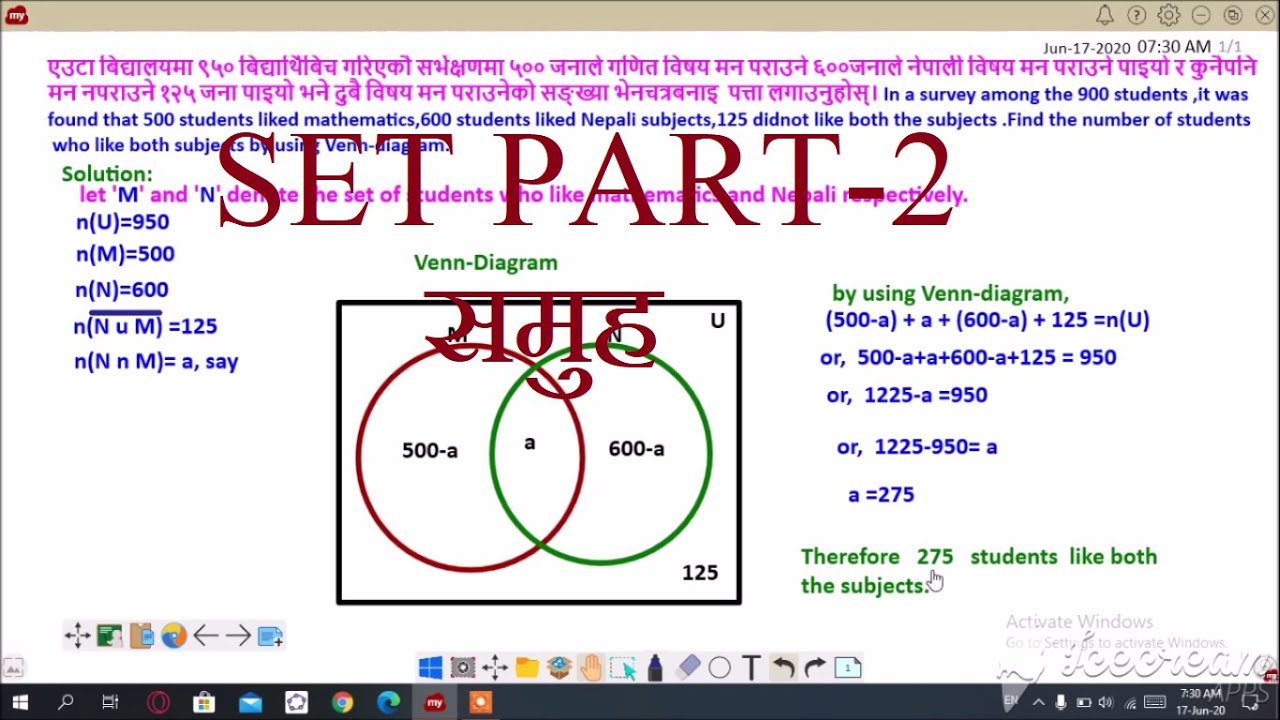 Finding Intersection of Set Part-2 (Comp Maths ) - YouTube