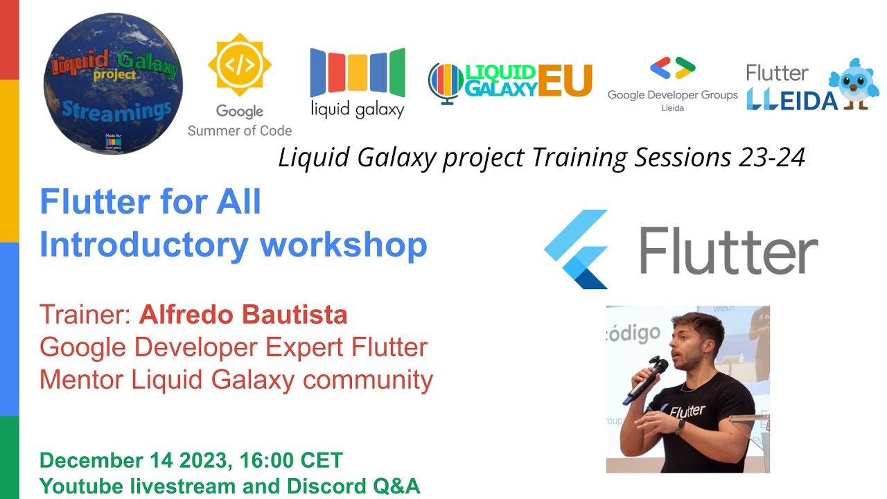 LG training "Flutter for All" with Alfredo Bautista, mentor and Google Developer Expert in ...