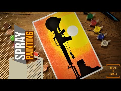 Brush Spray Painting - DIY - Tutorials - Easy Painting Techniques - Army