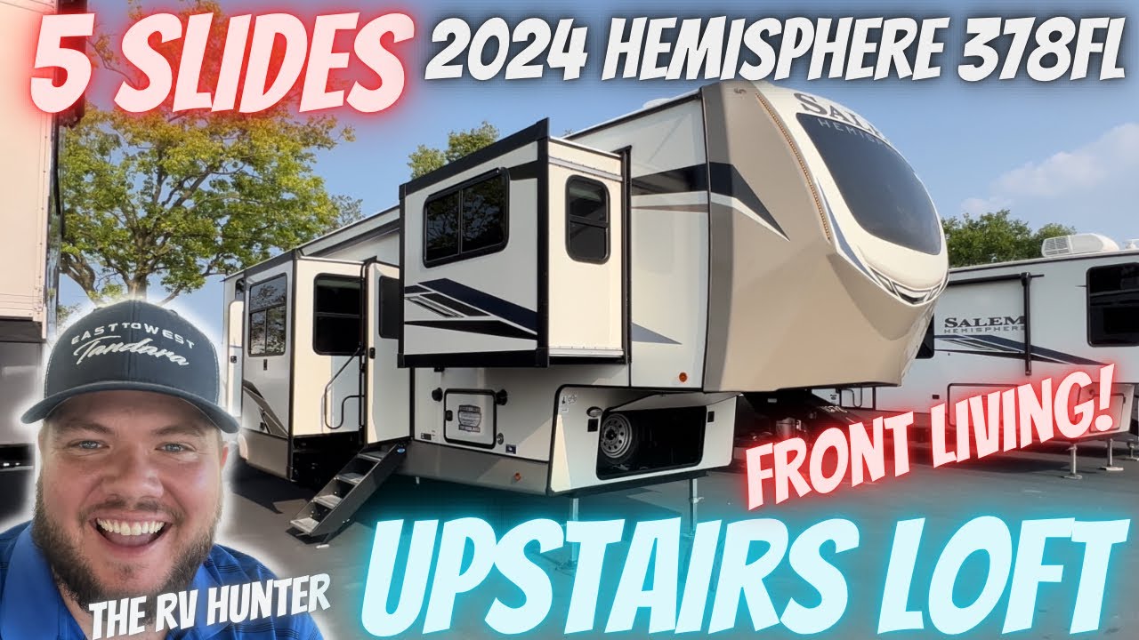 5th Wheel RV with a LOFT & 5 Slides!? 2024 Hemisphere 378FL - YouTube