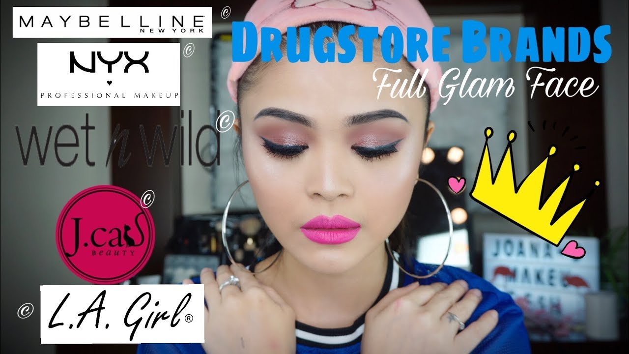 DRUG STORE BRANDS REVIEW AND FULL GLAM FACE! - YouTube