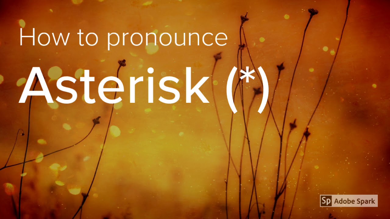 Learn how to Pronounce Asterisk | EnglishWenglish - YouTube