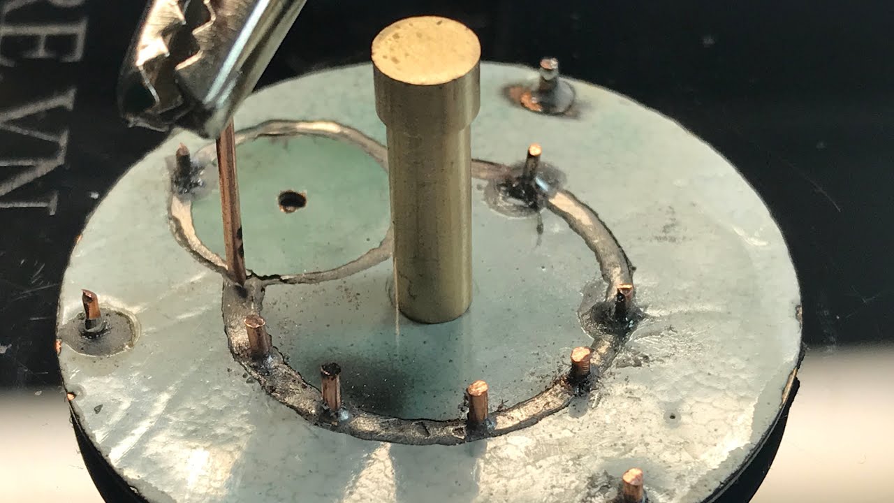 Closeup of Watch Dial Foot Soldering - YouTube