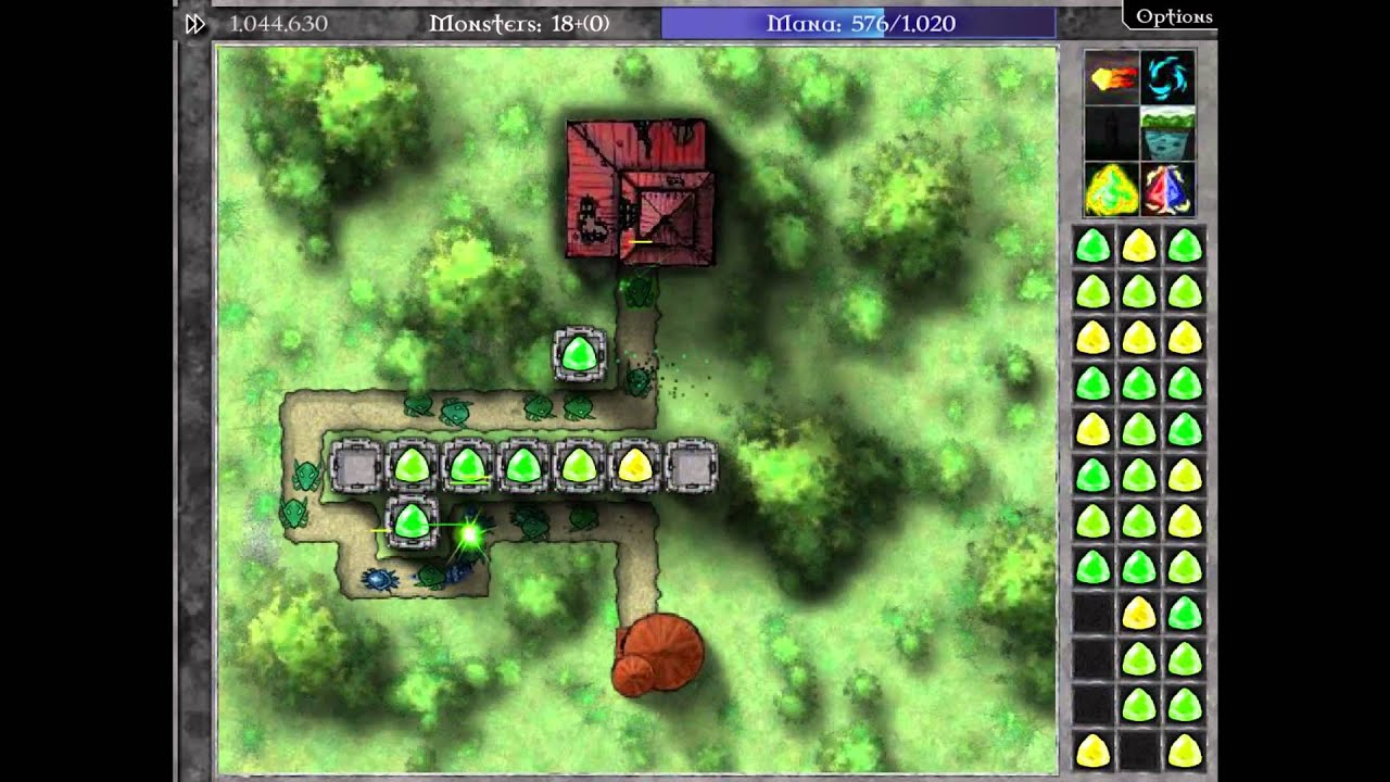 GemCraft Chapter 1 The Forgotten - Level 2 (12 waves) - YouTube