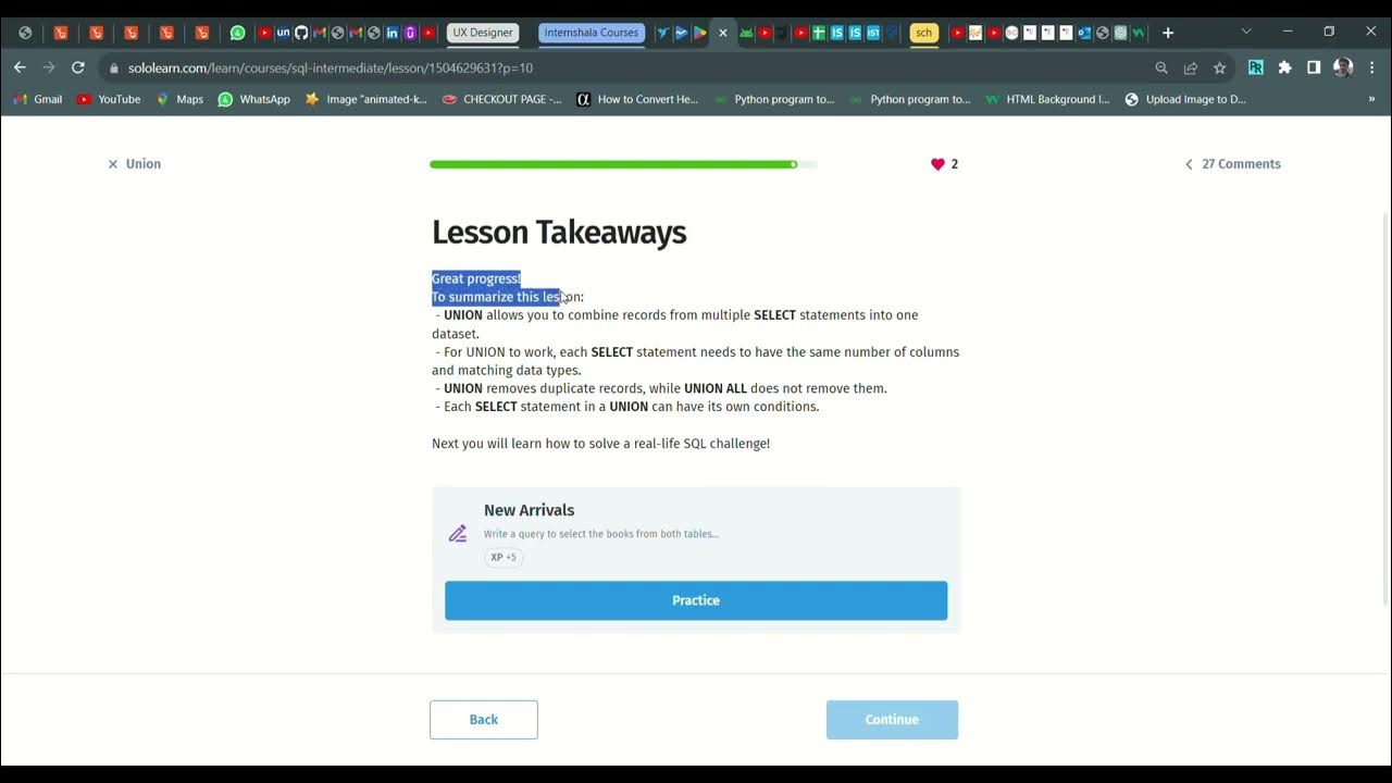 12 Union | SQL Intermediate | Sololearn - YouTube