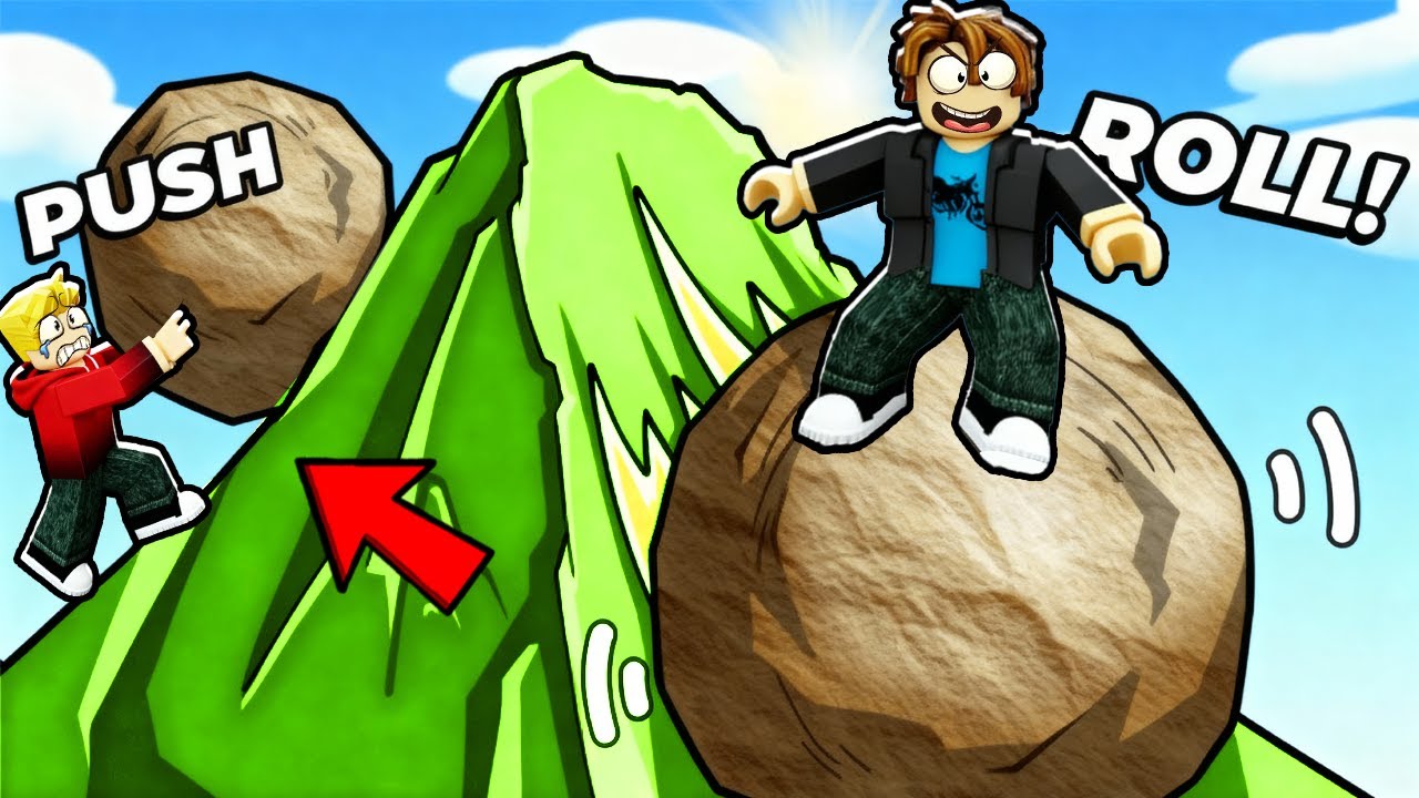 ROBLOX CHOP AND FROSTY ROLL DOWN ROCKS FROM MOUNTAIN - YouTube