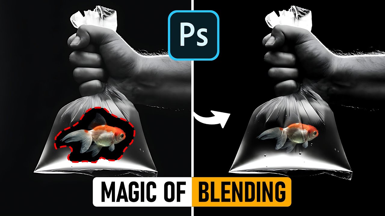 Photo Manipulation in Photoshop | Easy Tutorial | Fish and Water - YouTube