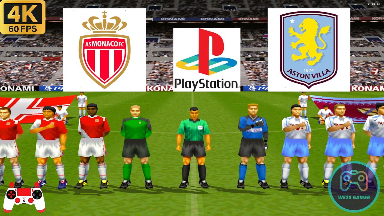 Winning Eleven 2002 Gameplay - Monaco vs Aston Villa - Duckstation PS1 ...
