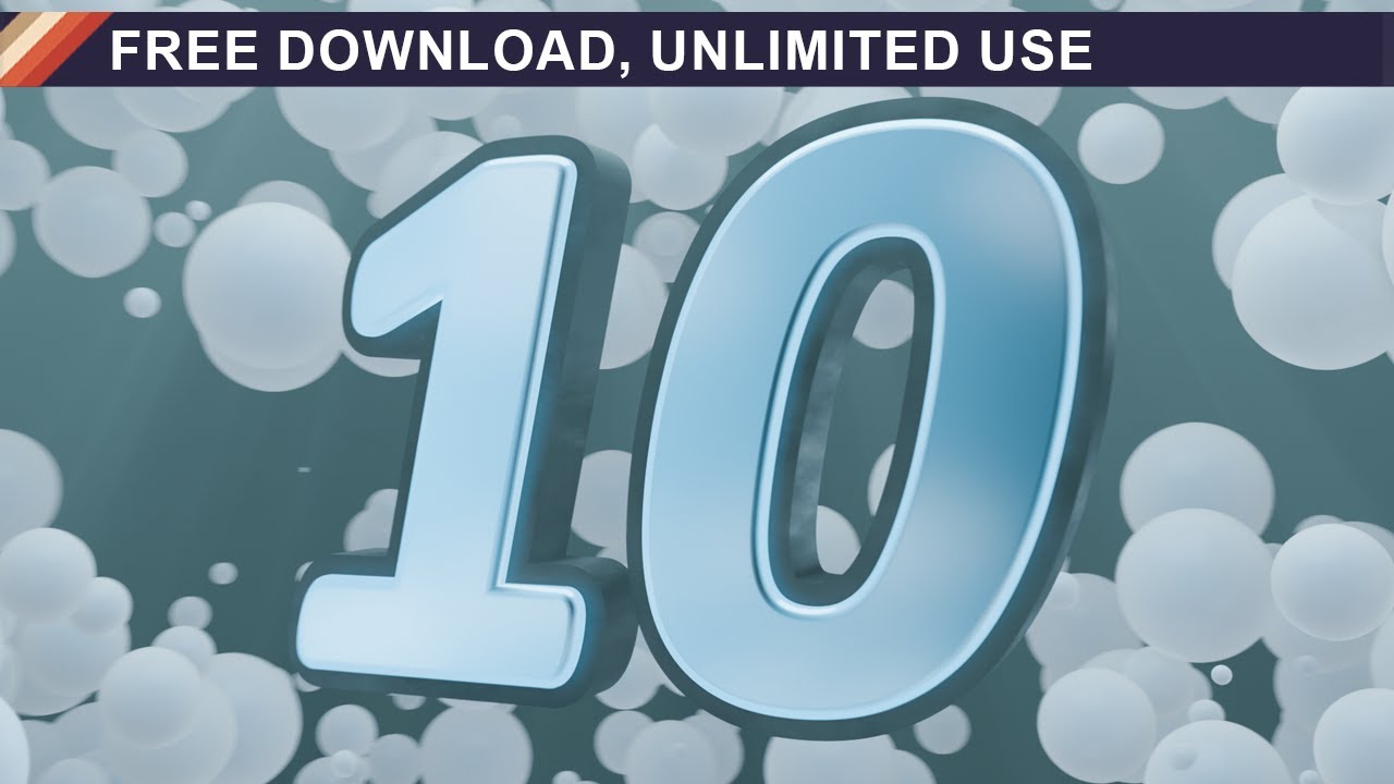 4K Free Royalty-Free Animated Abstract Countdown for use in any video ...