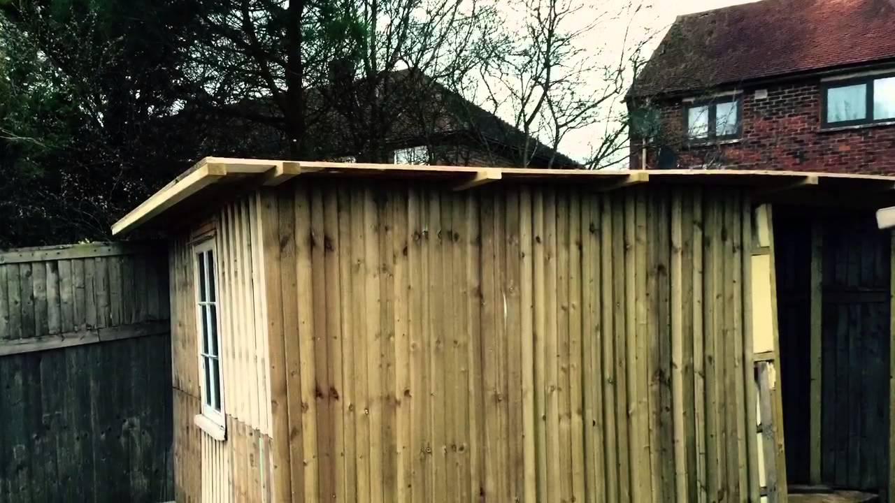 The Pallet Office/shed/bunker - YouTube