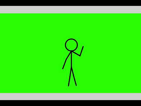 Stickman animation. (Waving Green Screen) *Free Download* - YouTube