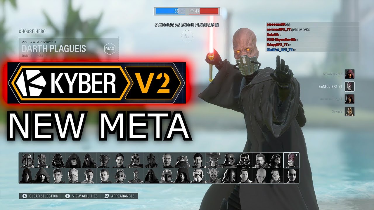 (KYBER V2) DARTH PLAGUEIS IS THE NEW META | Competitive 4v4 | Star Wars ...
