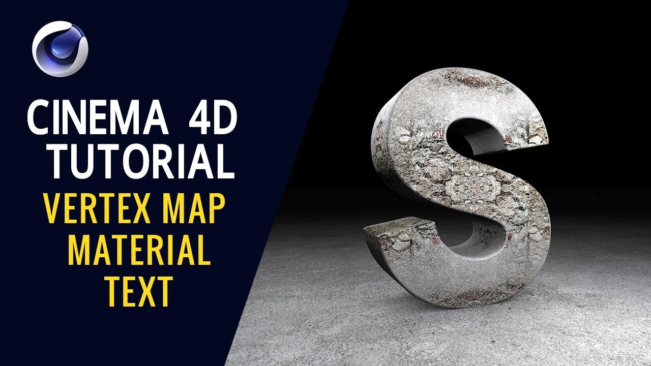 Vertex Map Material Text - Cinema 4D Tutorial - YouTube