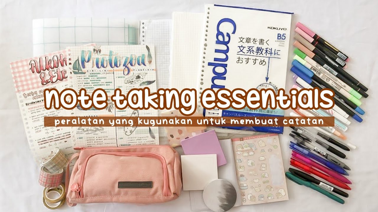 my note taking essentials 2023 | indonesia - YouTube