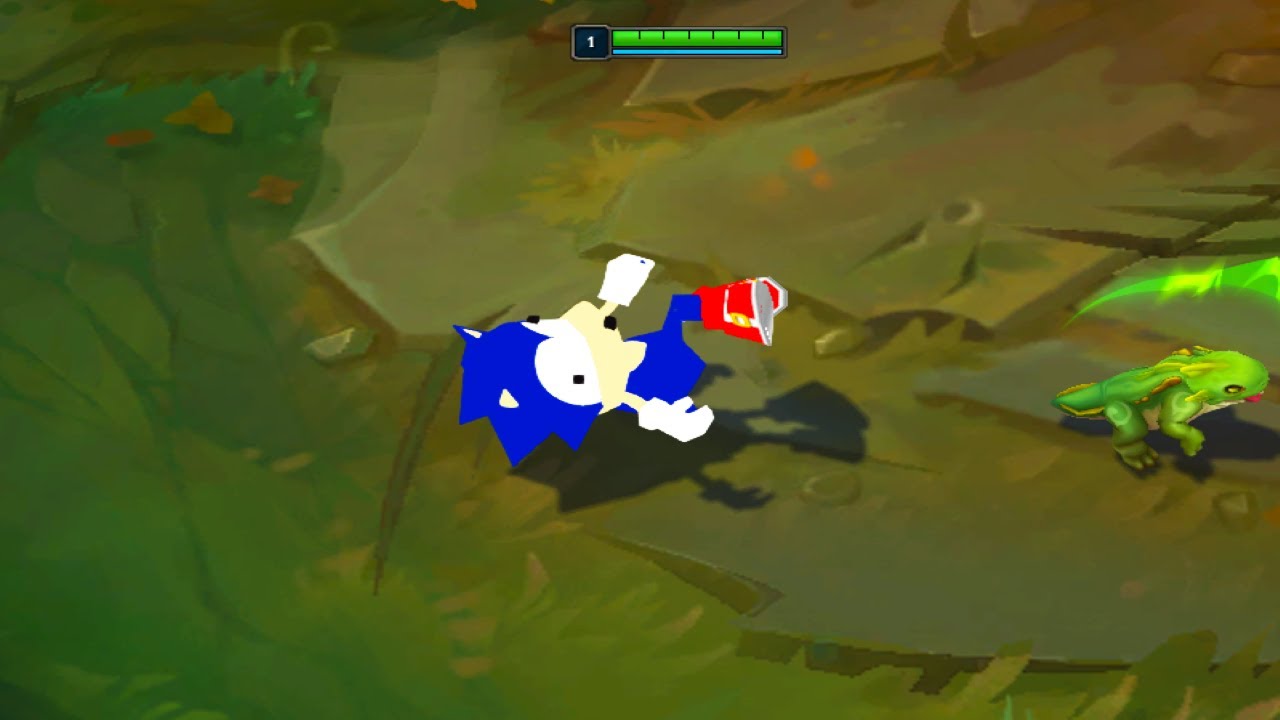 Sonic visits Summoner's Rift - YouTube