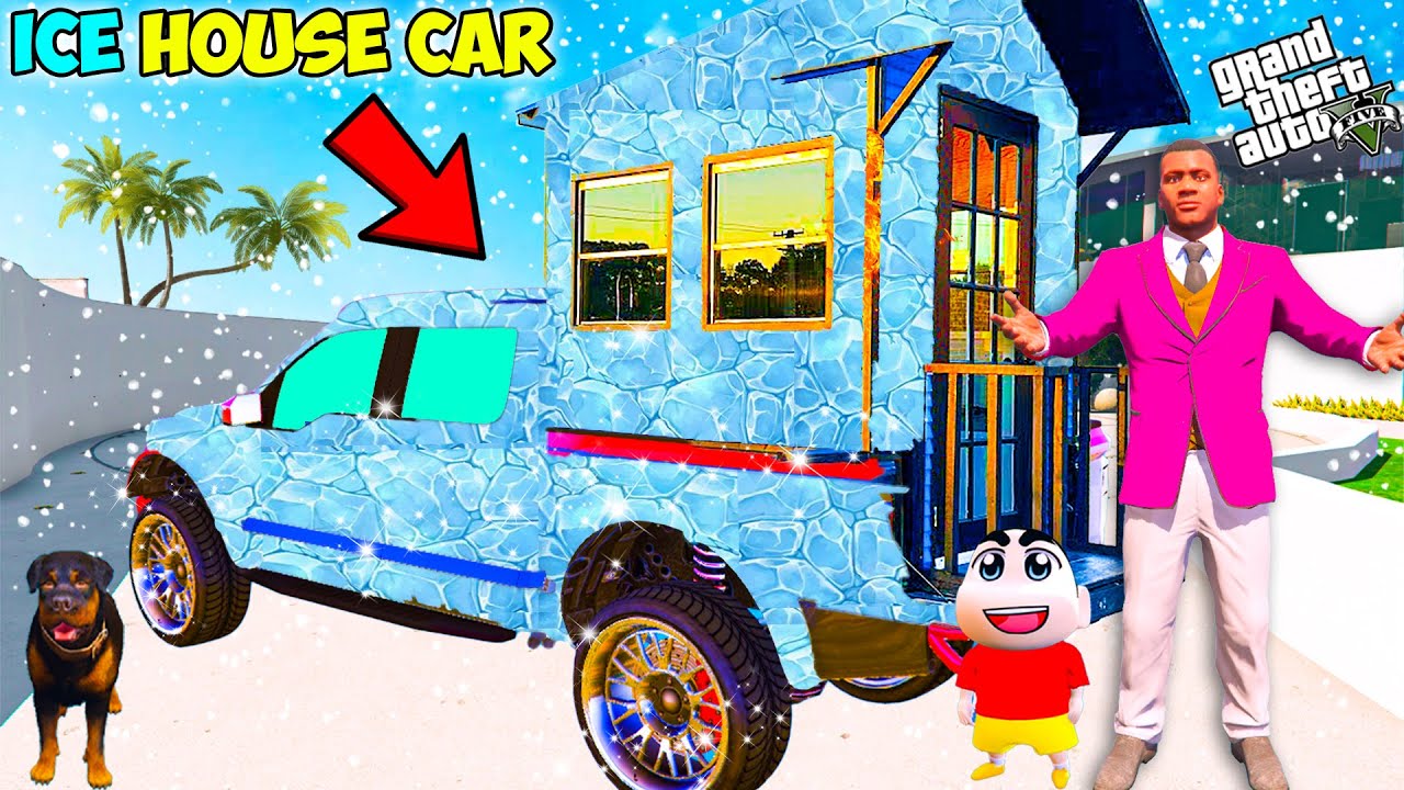 Franklin Built A Ice House On Ice Car in GTA 5..| GTA 5 AVENGERS - YouTube