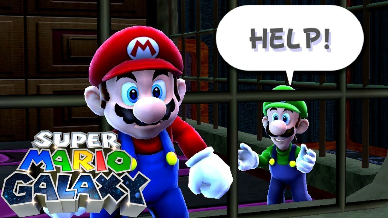 Super Mario Galaxy - Mario Frees Luigi From Being Kidnapped! - YouTube