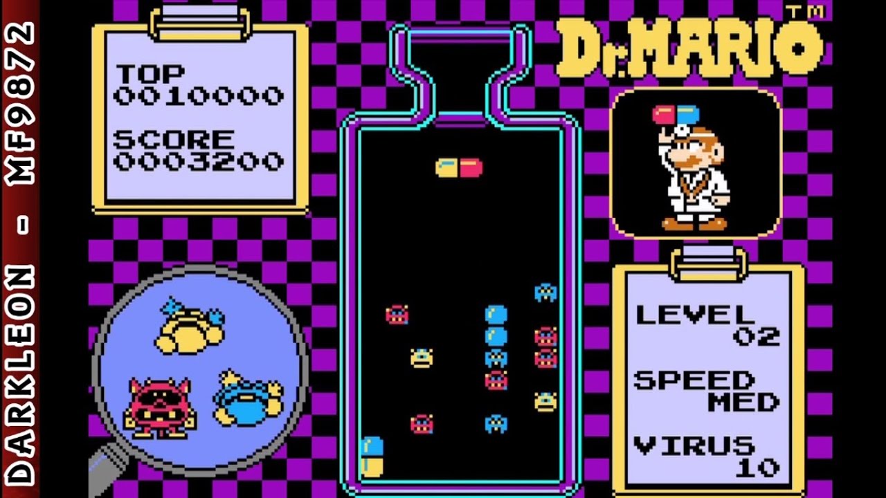 Game Boy Advance - Famicom Mini - Dr. Mario © 2004 Nintendo - Gameplay ...