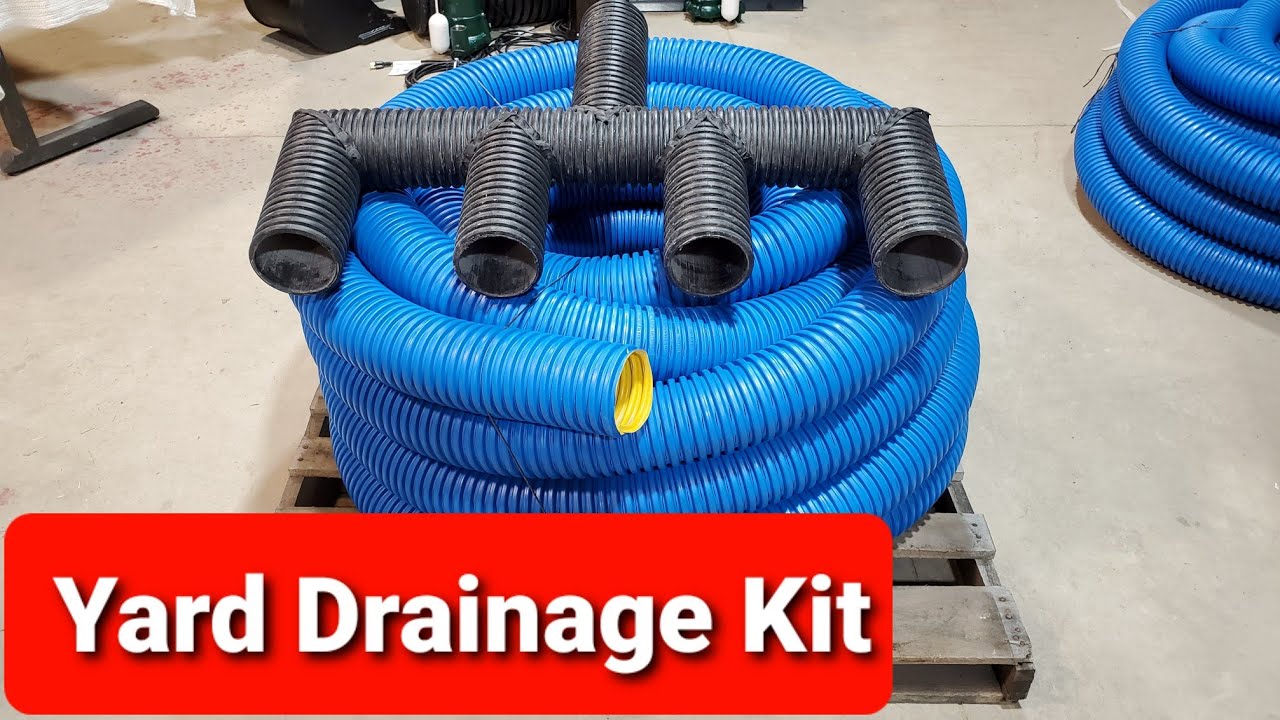 NO SLOPE Yard Drainage Pipe and Manifold Easy DIY for Flat Yard Water ...