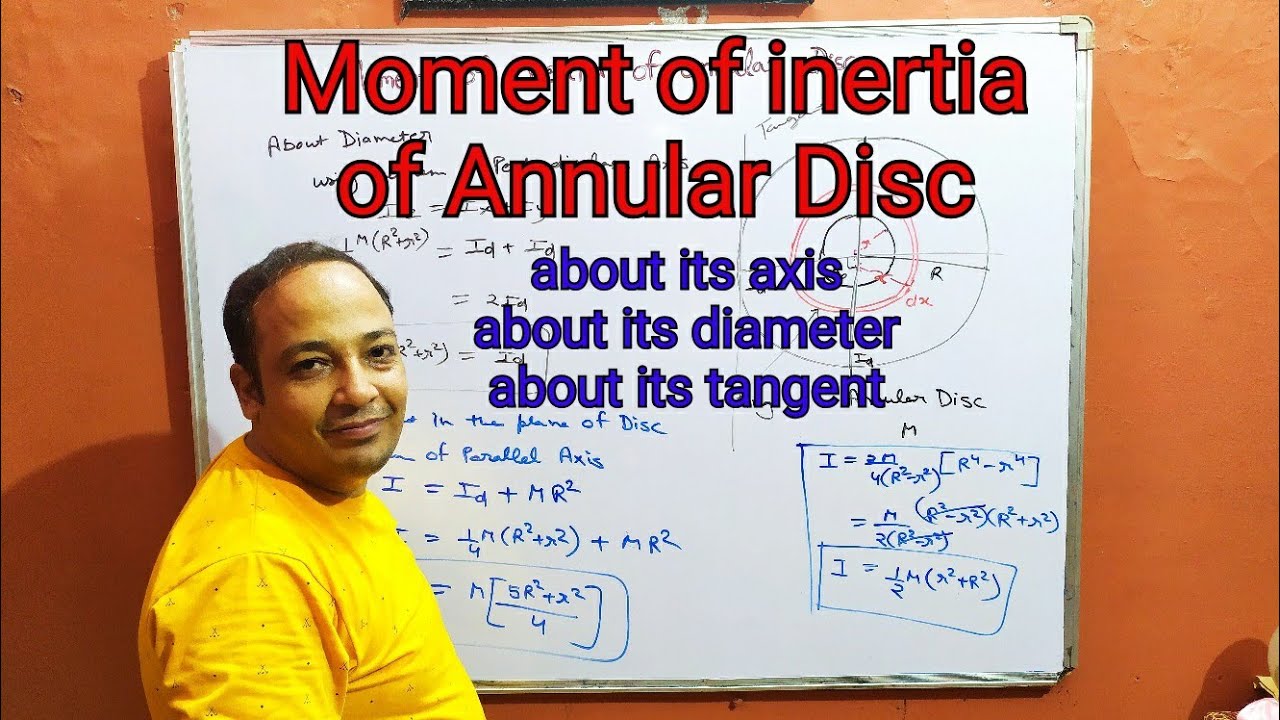 Moment of inertia of annular disc in hindi - YouTube