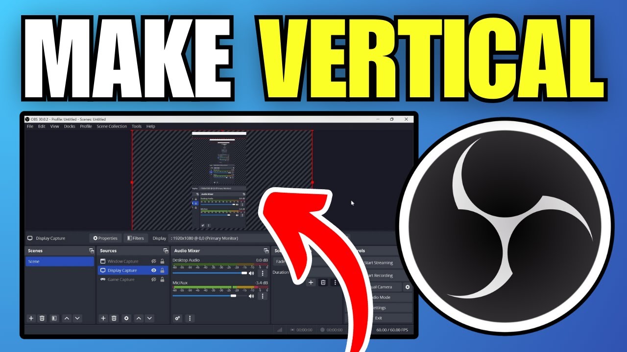 How To Make OBS Record Vertical Video - YouTube