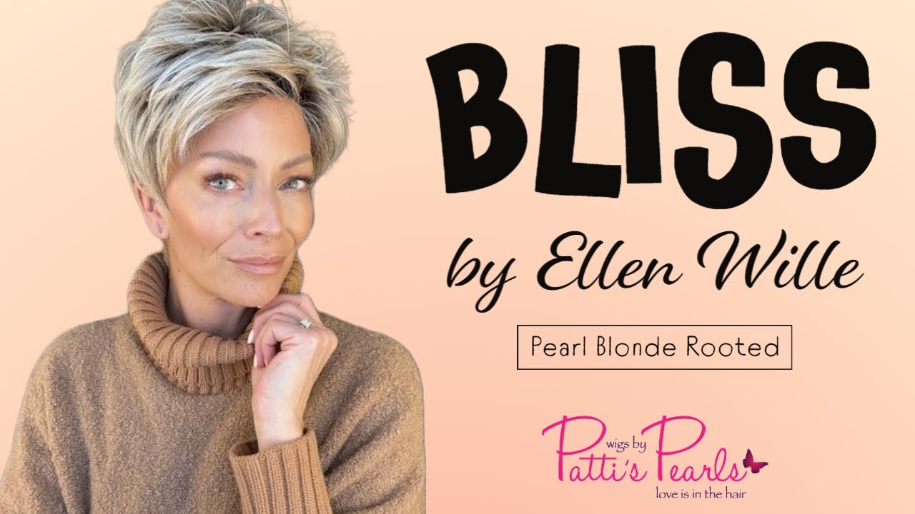 BLISS by ELLEN WILLE Wig Review in Pearl Blonde Rooted ...