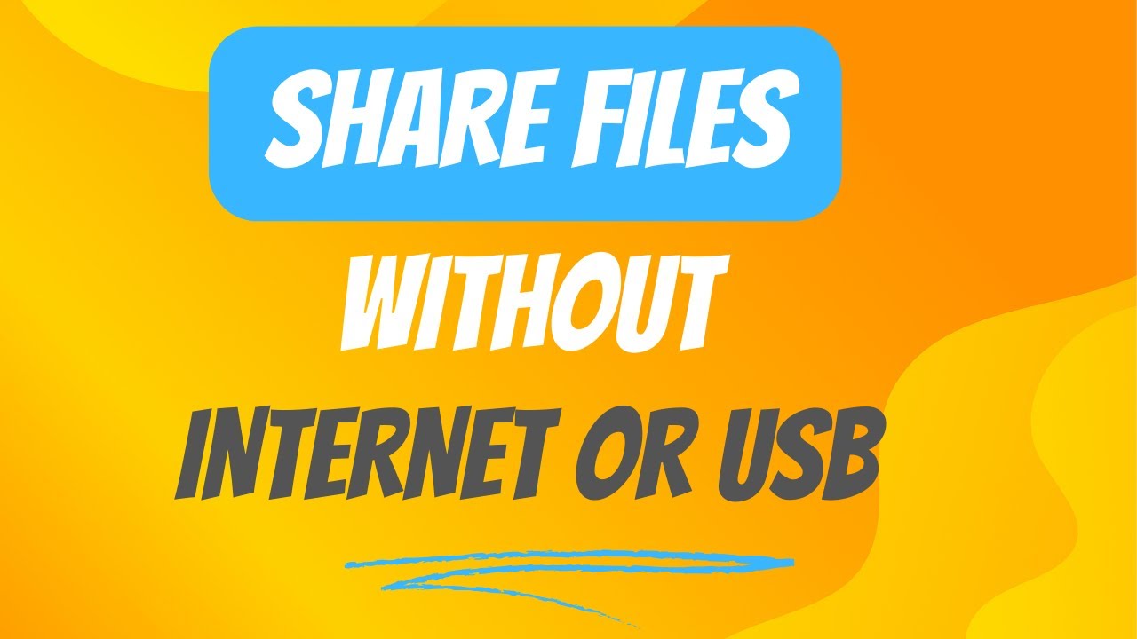 Share File Across Devices without Internet or USB - YouTube