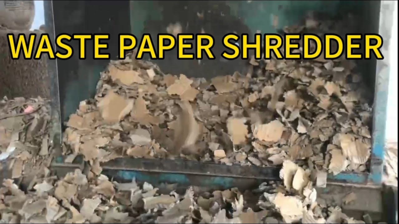Waste paper shredder, corrugated board, core tube, paper pipe cutting ...